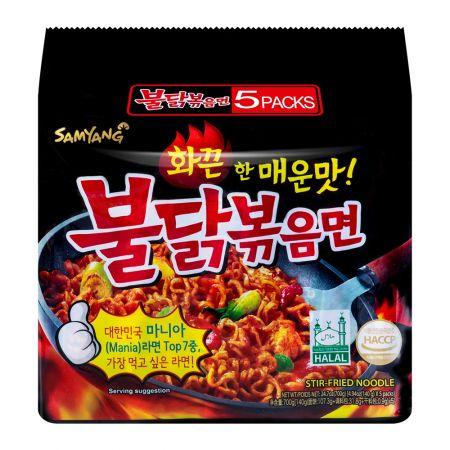 Buldak Bokkeum Myun Multi Noodles 140g*5 - 1004Gourmet.com
