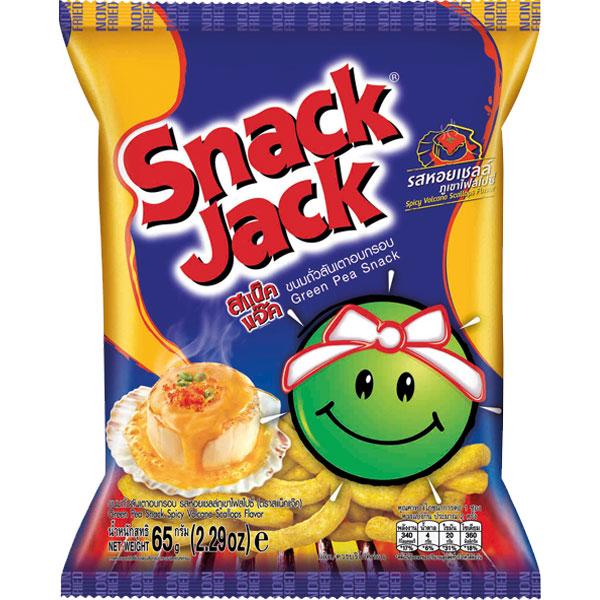 Snack Jack Green Pea Snack Spicy Volcano Scallops Flavor - 1004Gourmet.com