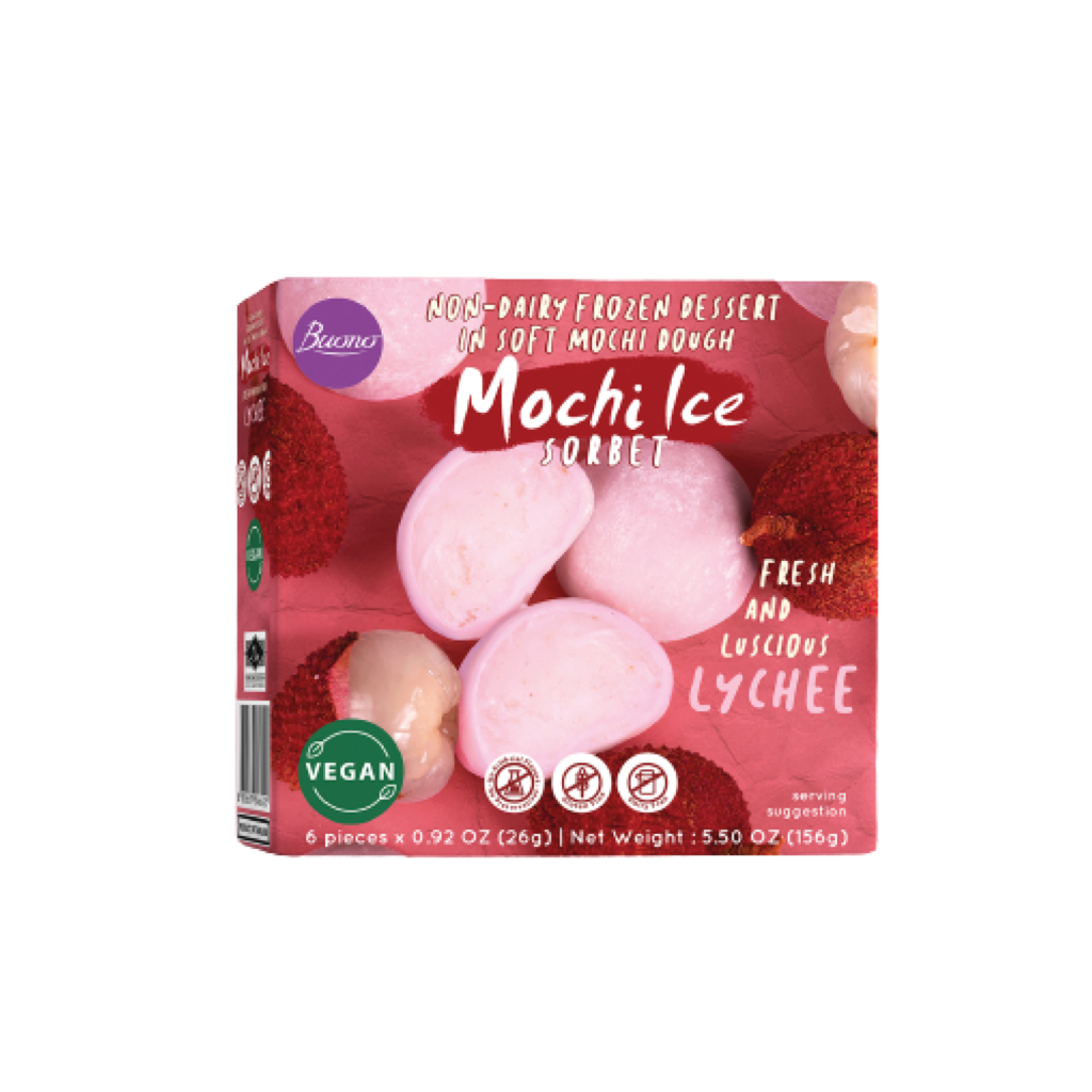 Buono Mochi Ice Sorbet Lychee 156g Vegan - 1004Gourmet.com